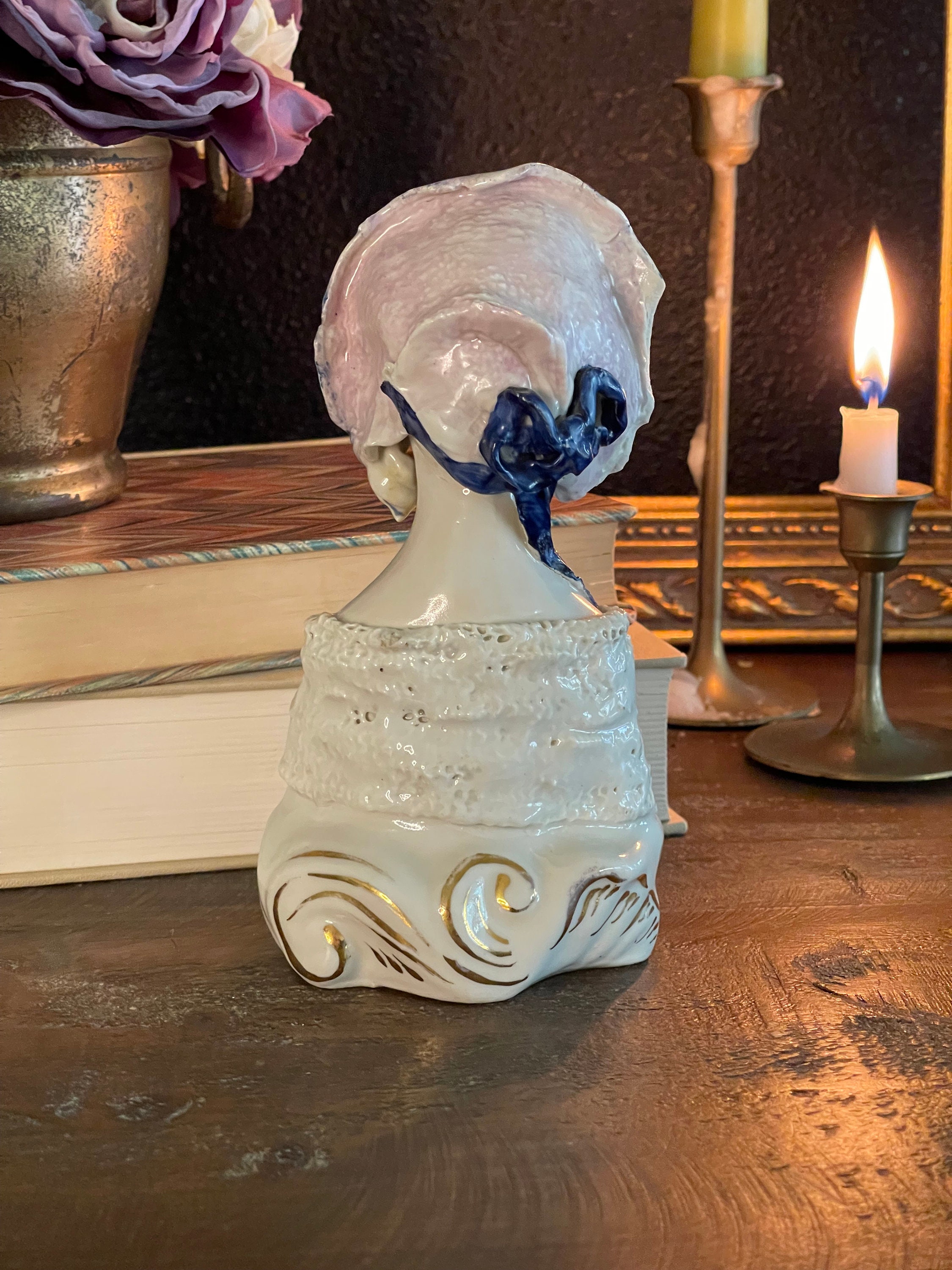 Vintage Cordey Porcelain Woman / Victorian Lady Bust Figurine / 1940s ...