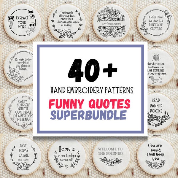 Snarky Embroidery - Etsy