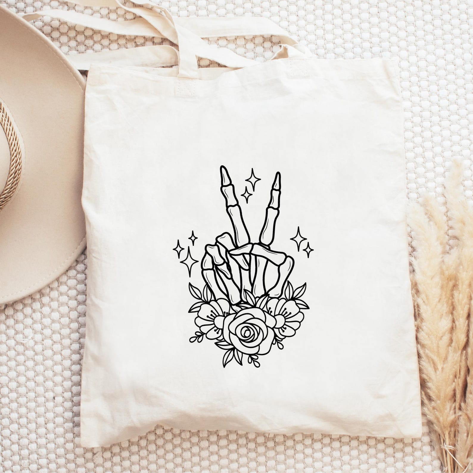 Skeleton Hands Embroidery Pattern PDF, Halloween Hoop Art, Modern Hand ...
