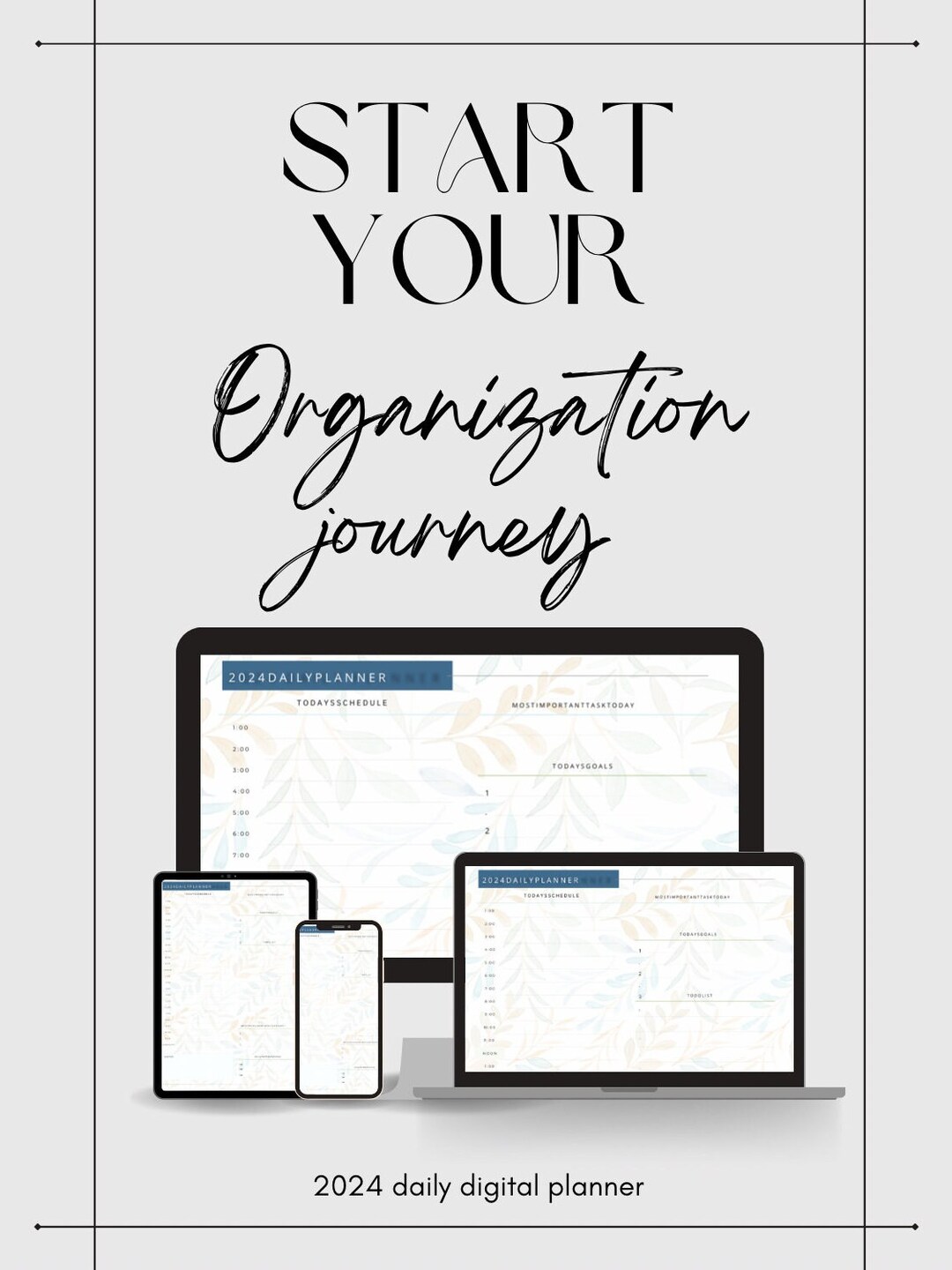 2024 Daily Digital Planner Organization Throughout Your - Etsy