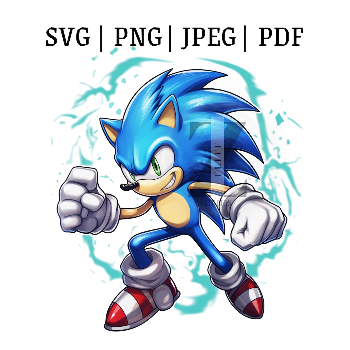 Sonic the Hedgehog SVG PNG Jpeg PDF Files Bundle - Etsy