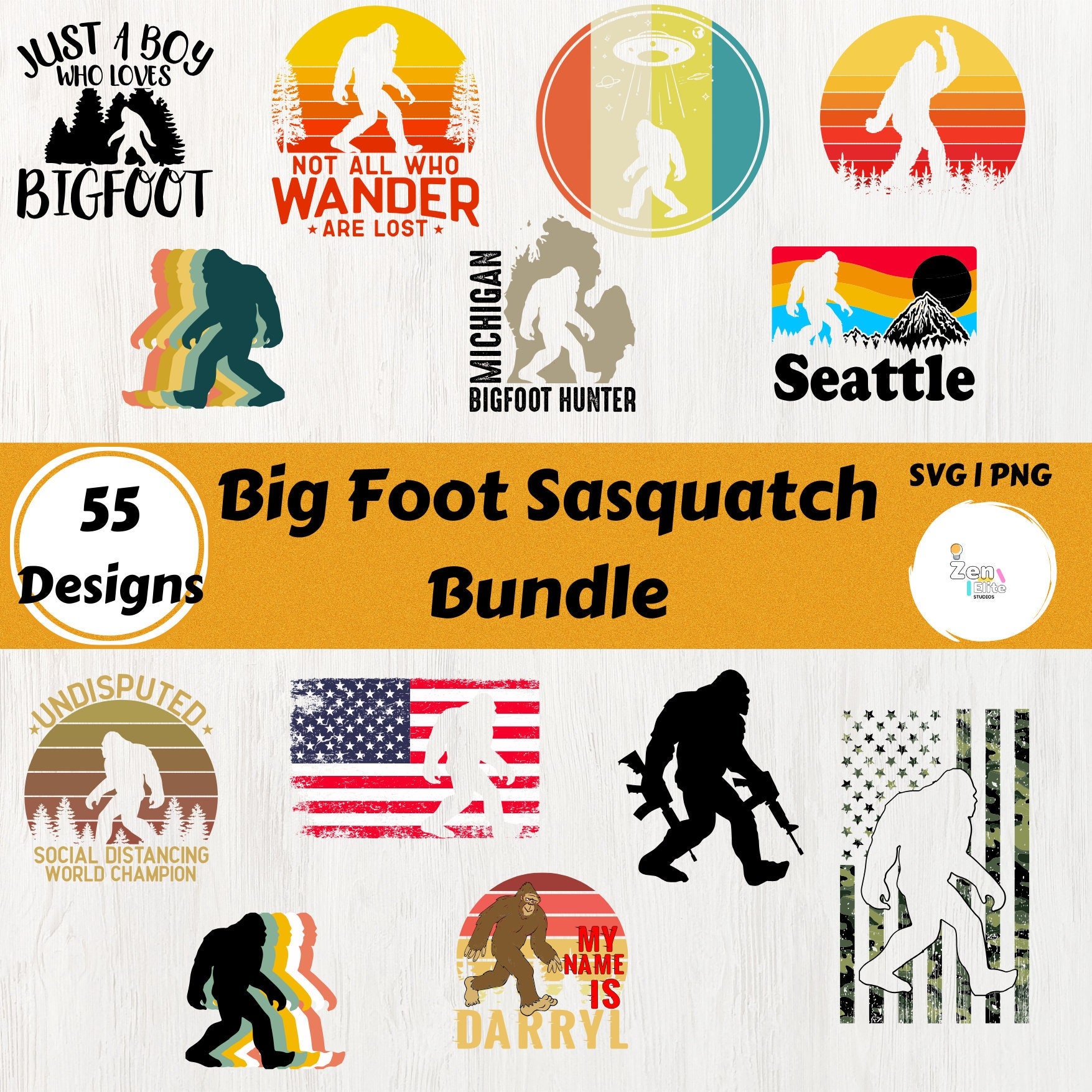 Bigfoot SVG Bundle | Sasquatch Designs (digital Download) - Etsy