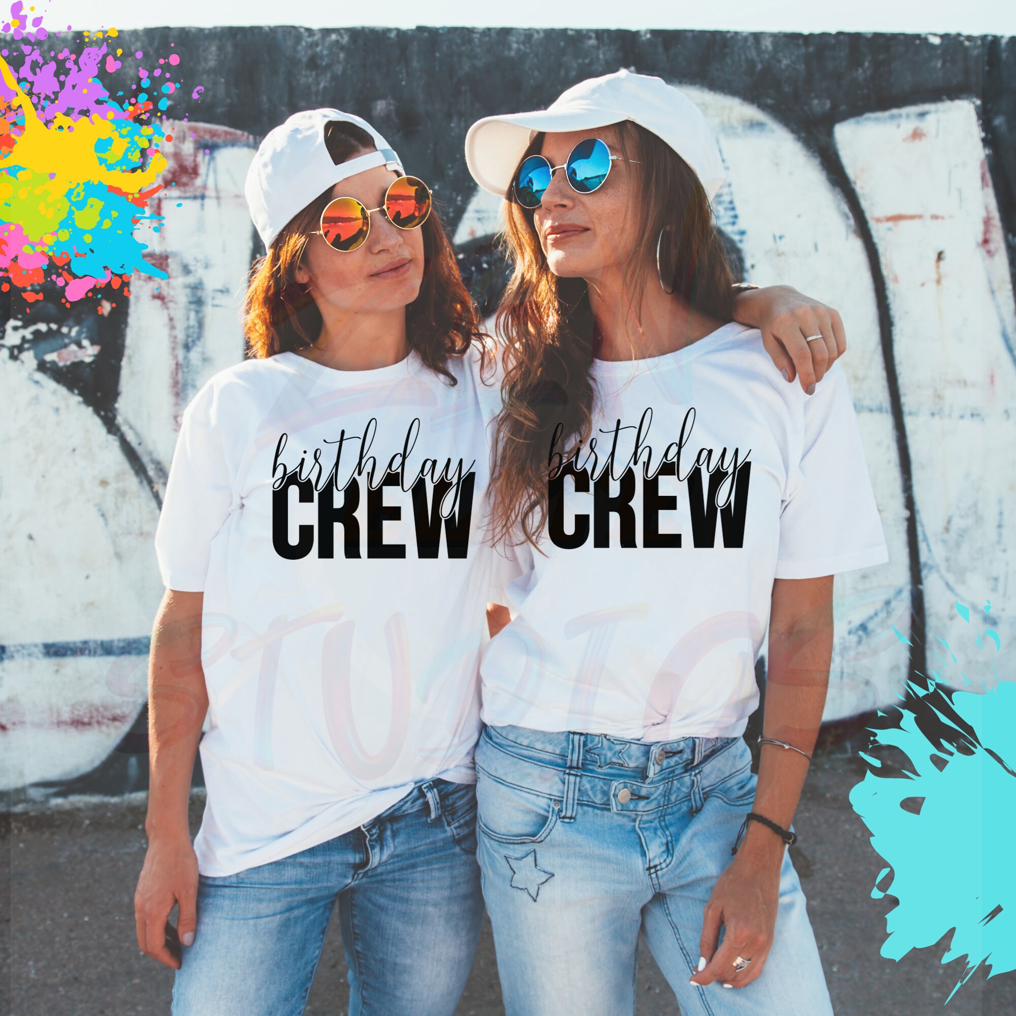 Birthday Crew SVG Bundle, 16 Designs Svg, PNG, JPEG for Crafting ...