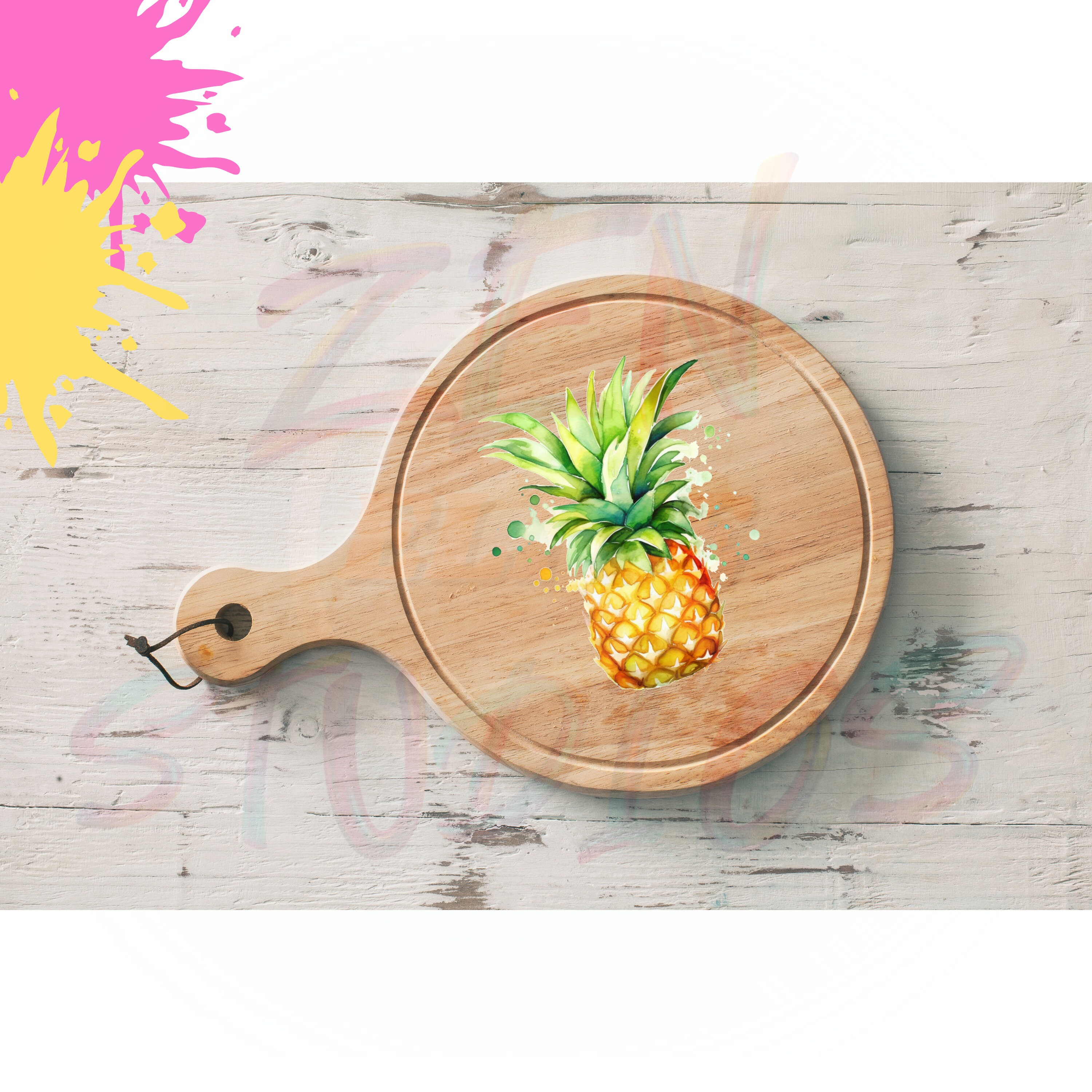 Pineapple Watercolor Clipart Bundle 8 Designs PNG Files - Etsy