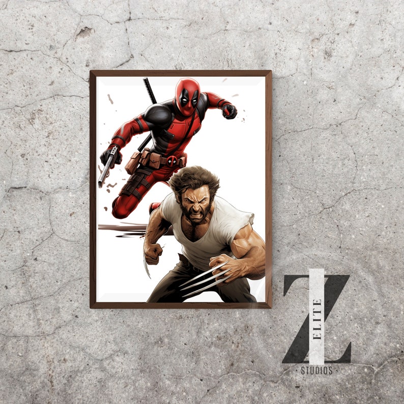 Deadpool Vs Wolverine Graphic Set, PNG, PDF (digital Prints) - Etsy