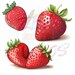 Strawberry Clipart, 10 Designs, PNG JPEG Bundle, Fruit Clipart, Digital ...