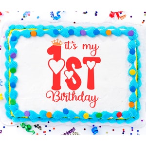 First Birthday SVG, PNG Bundle - First Bday Svg, One Year Old Svg, 1st ...