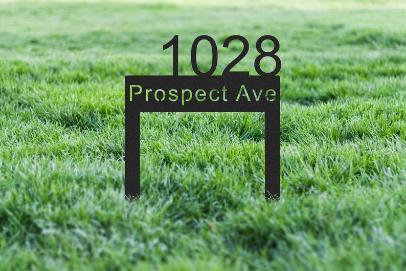 Personalized Metal House Number Sign, Custom Address Sign for Yard ...