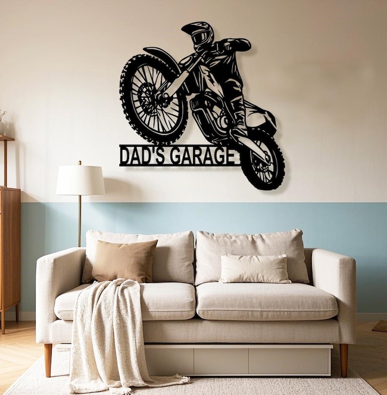 Custom Dirt Bike Metal Sign, Personalized Motocross Biker Name Sign ...