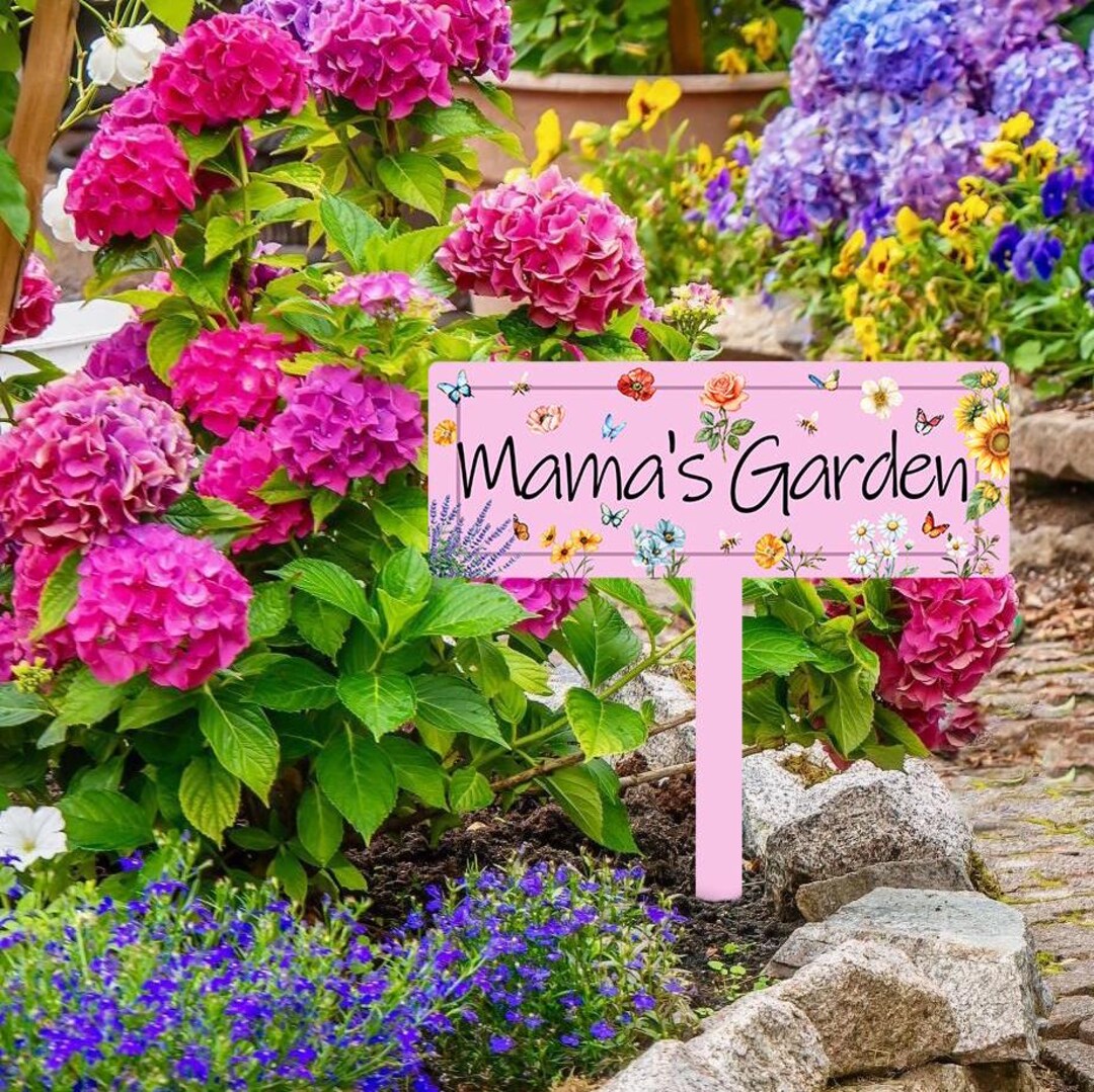 Custom Flower Garden Sign With Stake, Personalized Yard Sign, Gardener ...