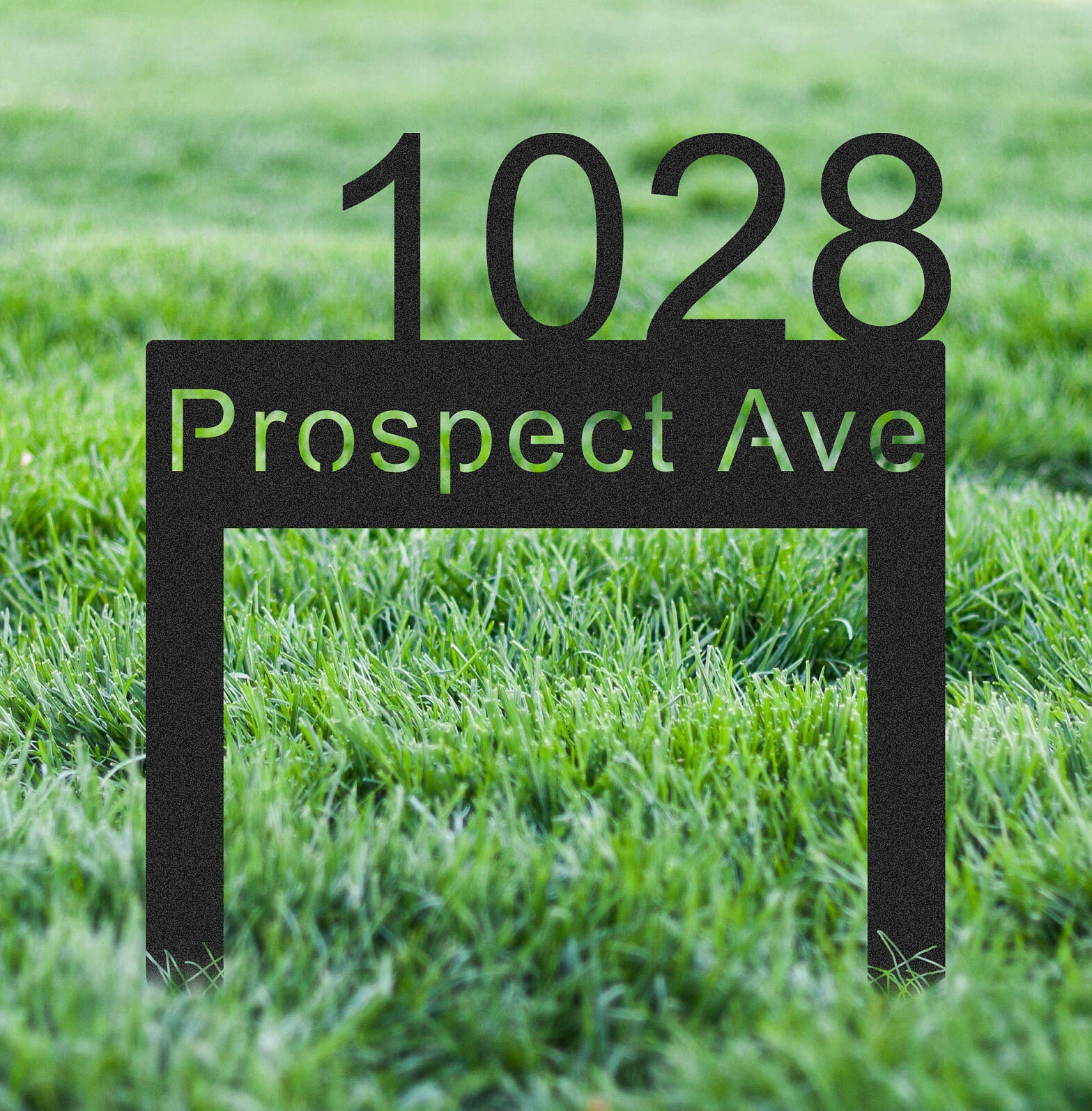 Personalized Metal House Number Sign, Custom Address Sign for Yard ...