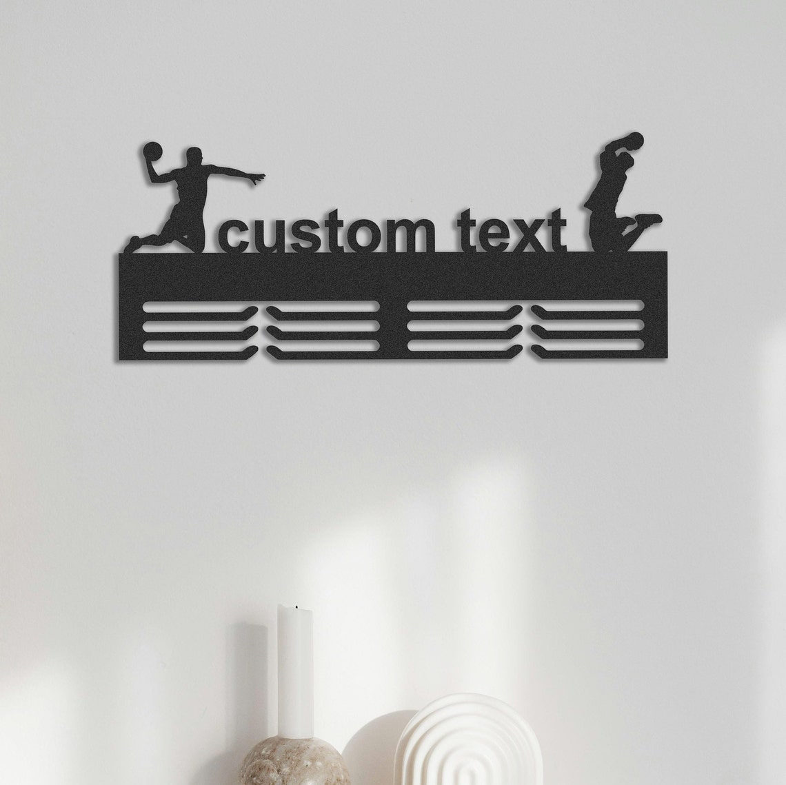 Custom Name Medal Hanger, Personalized Basketball Medal Holder, Trophy ...