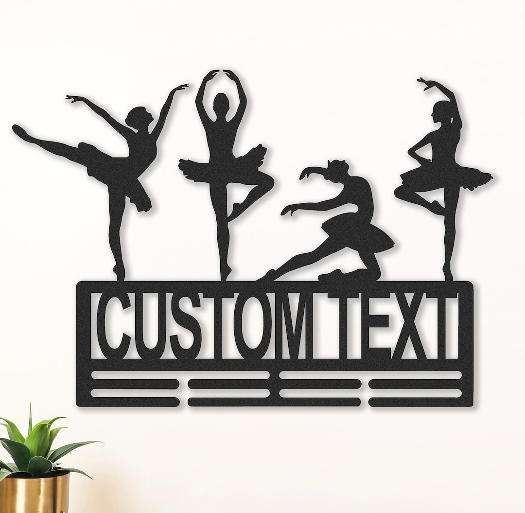 Custom Ballet Medal Hanger, Personalized Name Metal Sign, Medal Holder ...