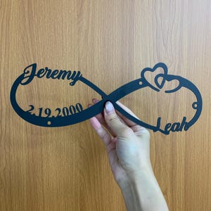Personalized Metal Infinity Sign, Wedding Gift for Couple, Custom ...