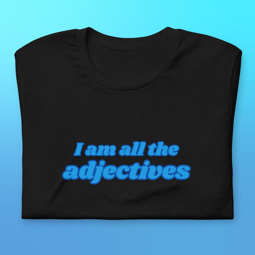 I Am All the Adjectives T-shirt, Tshirt Women, Tshirt Men, Slogan ...