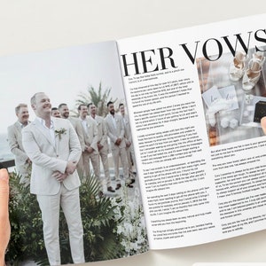 Custom Wedding Magazine Template: Modern Editorial Style (canva ...