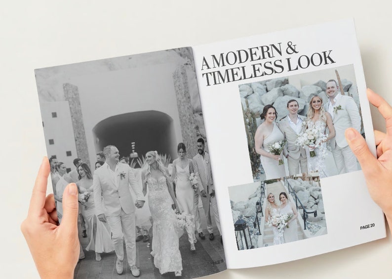 Custom Wedding Magazine Template: Modern Editorial Style (canva ...