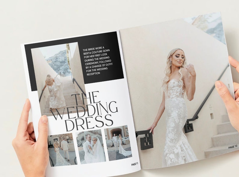 Custom Wedding Magazine Template: Modern Editorial Style (canva ...