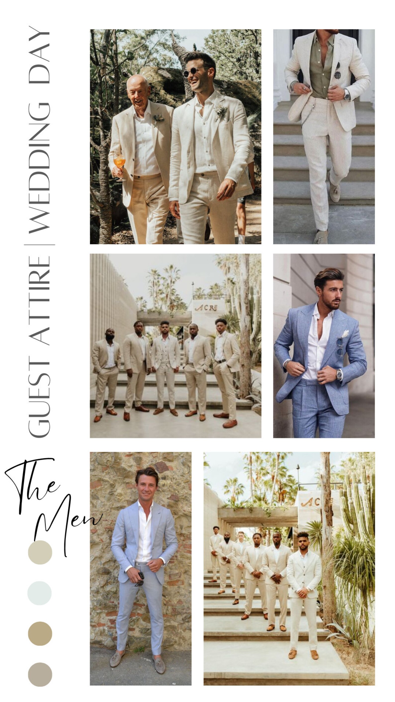 Wedding Dress Code Template,wedding Guest Attire,color Palette Card ...