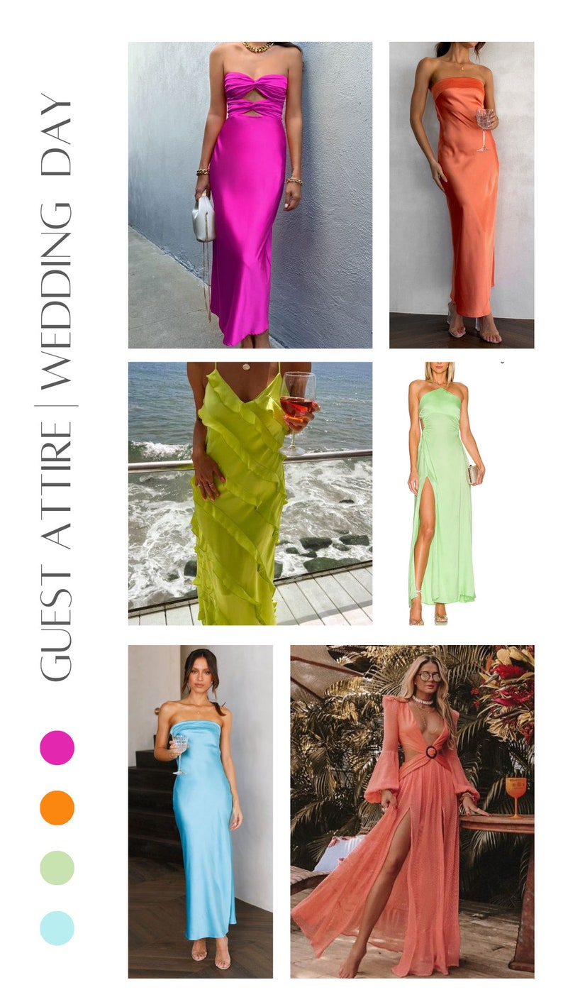 Wedding Dress Code Template,wedding Guest Attire,color Palette Card ...