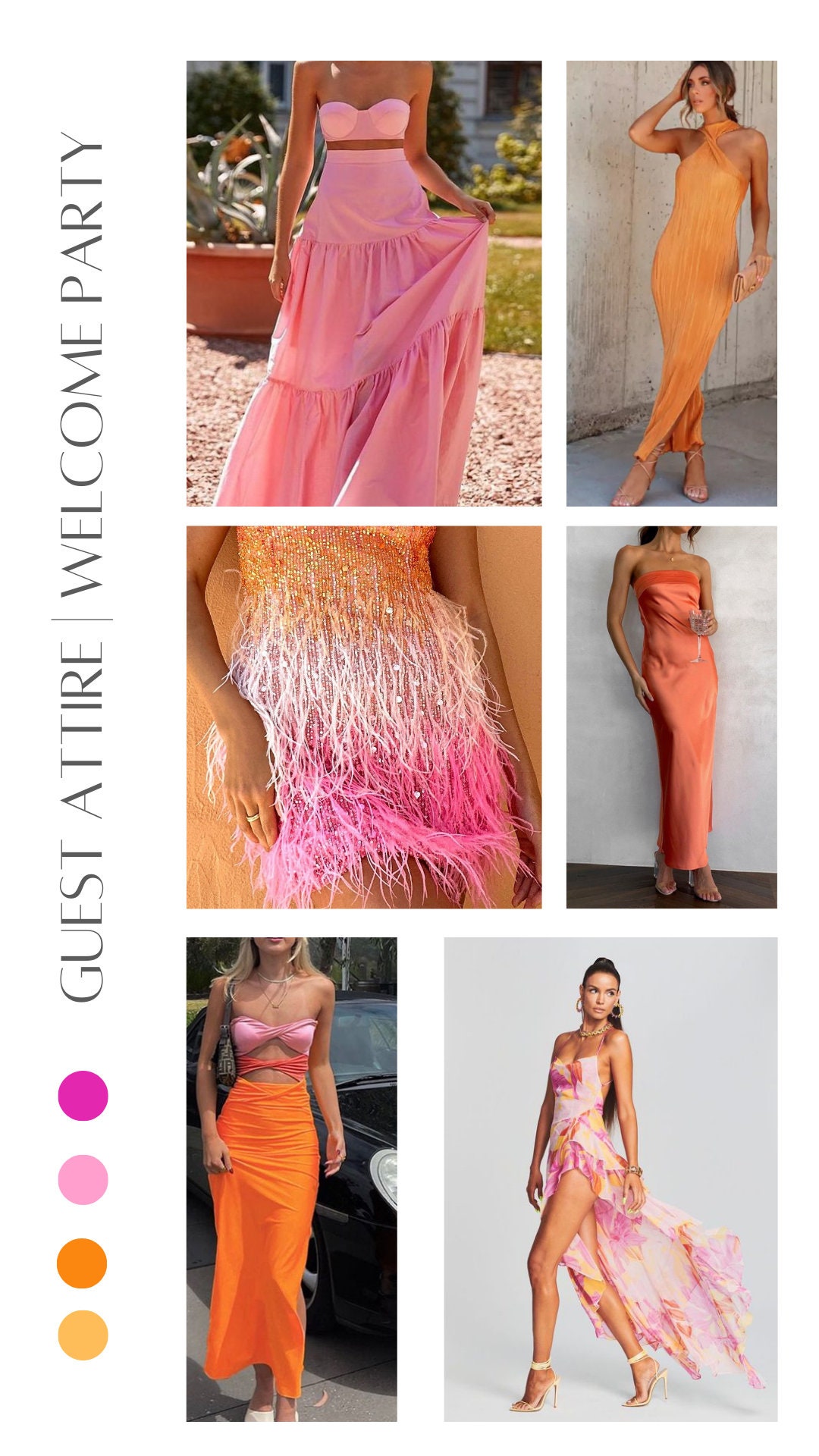 Wedding Dress Code Templatewedding Guest Attirecolor Palette - Etsy