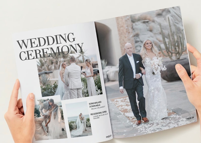Custom Wedding Magazine Template: Modern Editorial Style (canva ...