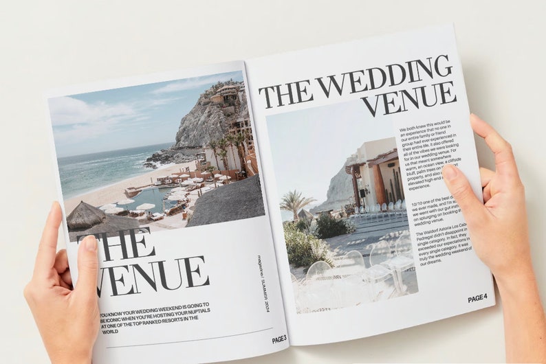 Custom Wedding Magazine Template: Modern Editorial Style (canva ...