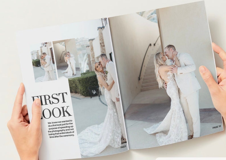 Custom Wedding Magazine Template: Modern Editorial Style (canva ...