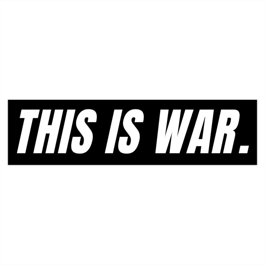 This is War Bumper Sticker, War Club Decal, WW3 Laptop Sticker - Etsy