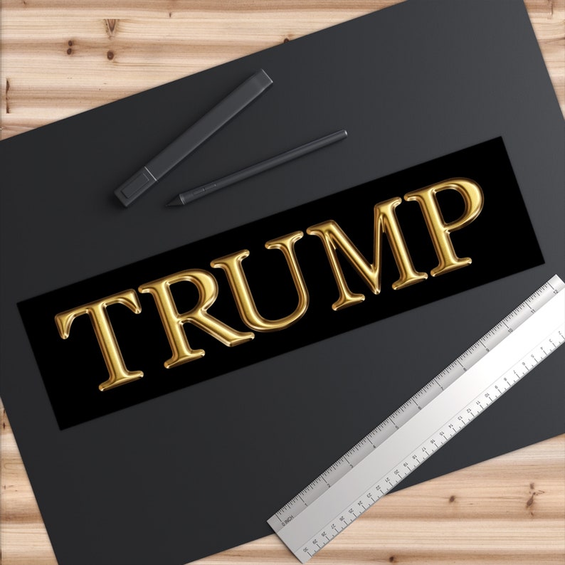 Black Gold Trump 47 Bumper Sticker, Political Car Decal, Anti Biden - Etsy