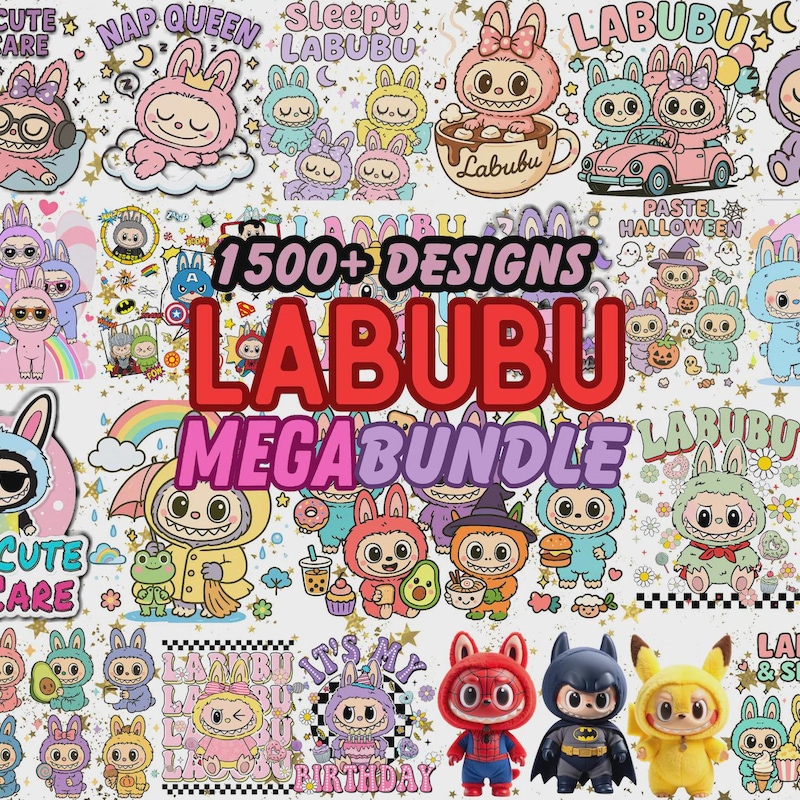 Cute Labubu Decals - Etsy UK