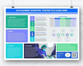 A0 Powerpoint Academic Scientific Poster Template - Make Your Research ...