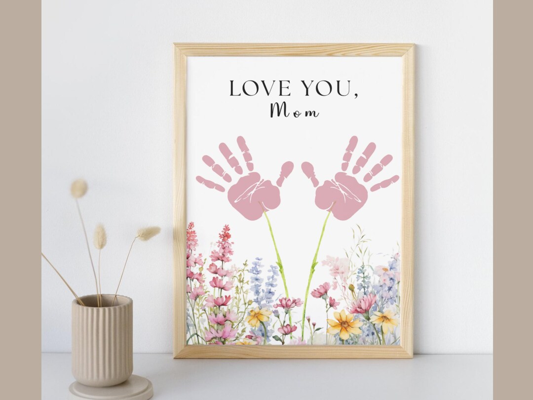Wildflower Handprint Art Gift for Mom: Kids Craft, Kids Activity ...