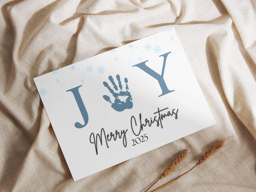 Merry Christmas Joy Handprint Art - Christmas 2025 - Baby Toddler ...