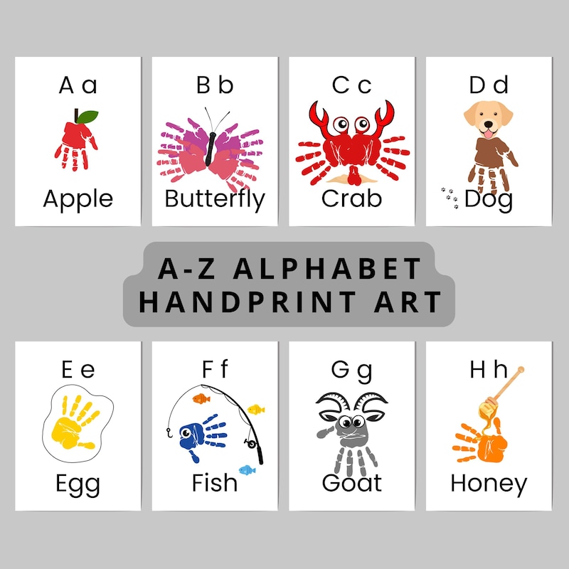 Handprint Alphabet - Etsy