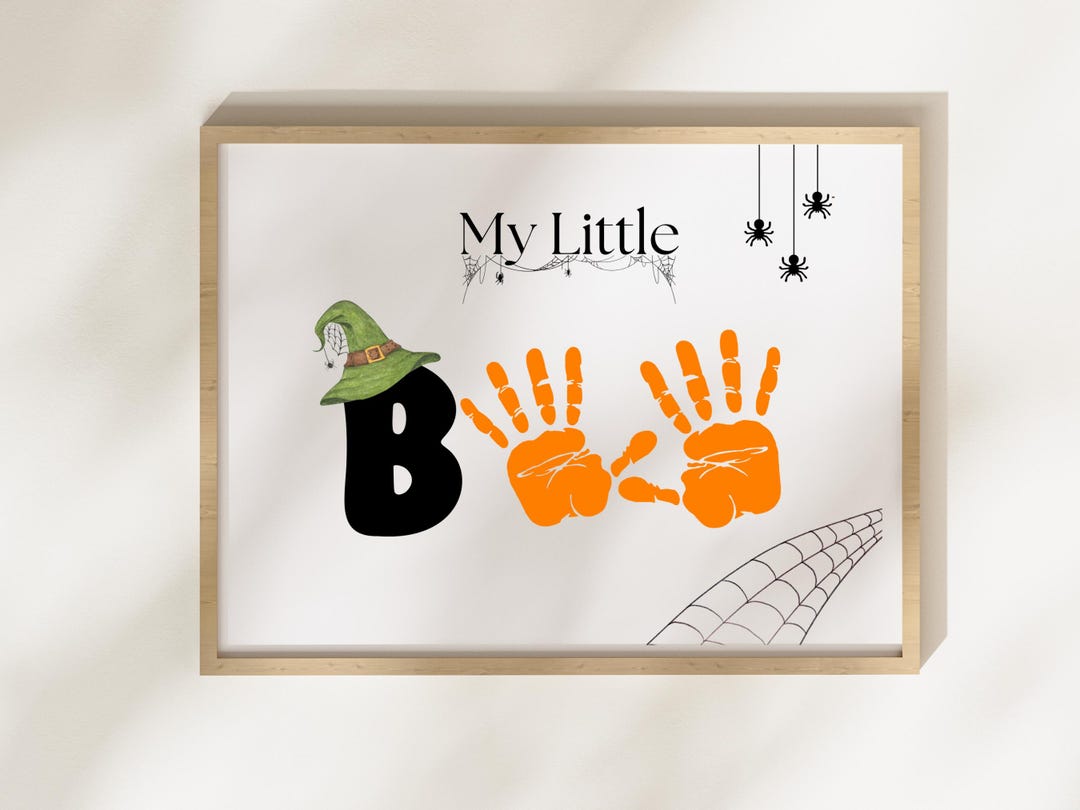 Halloween Handprint Footprint Art: My Little Boo Keepsake - First ...