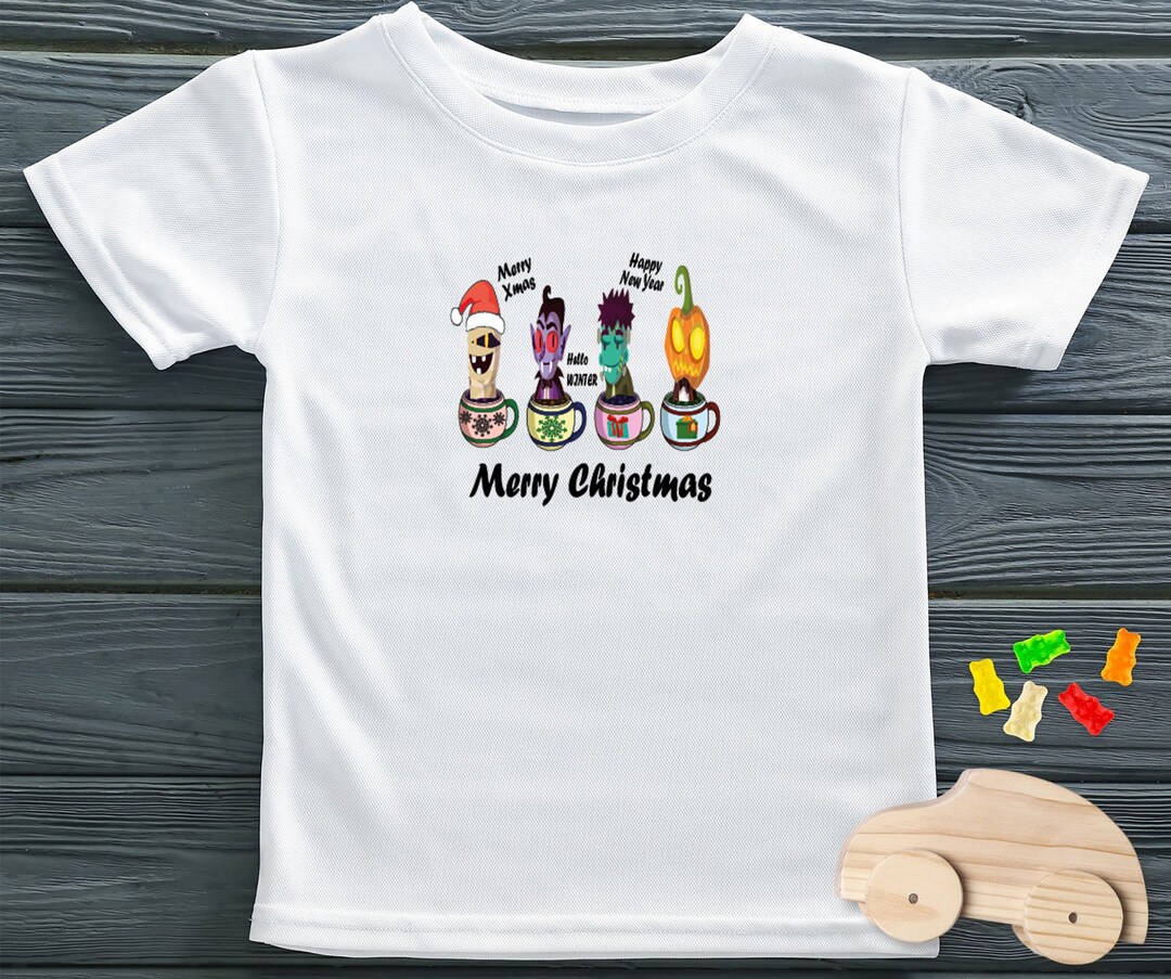 Merry Christmas Horror Movie Characters Teacup T-shirt - Etsy