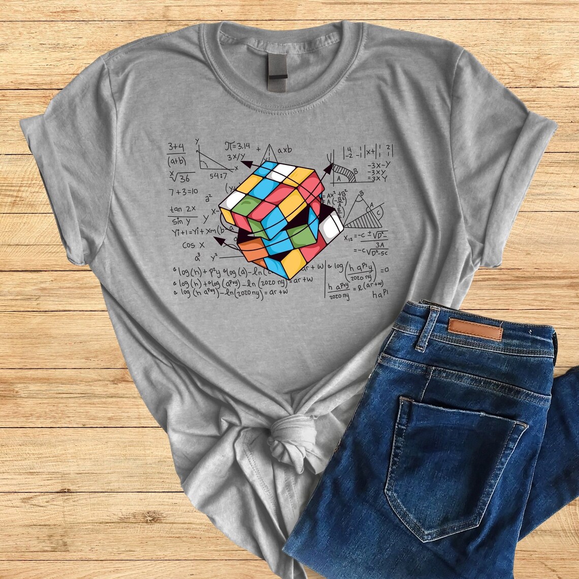 Colorful Rubiks Cube T-shirt, Rubiks Cube Shirt, Rubik's Cube Tee Gift ...