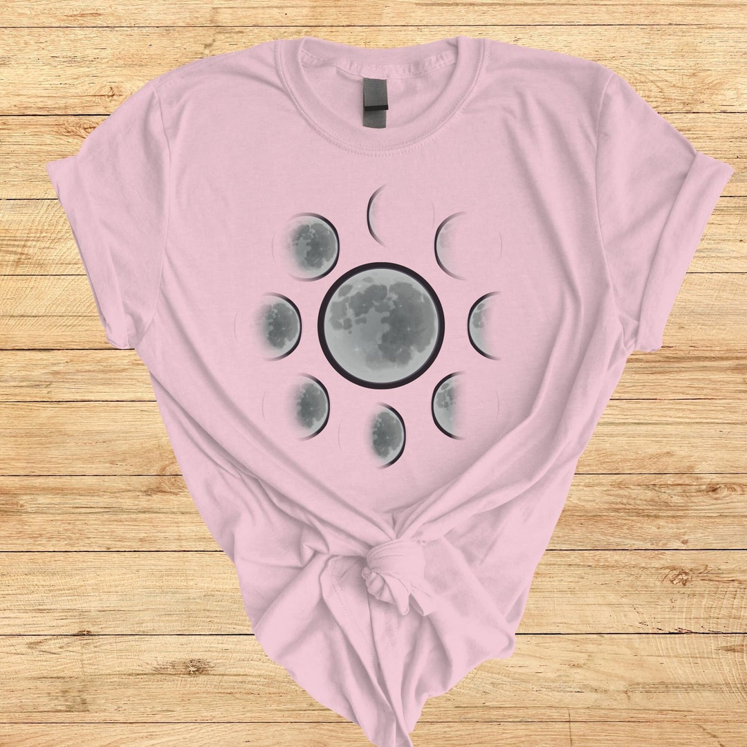 Moon Tshirt , Moon Phase Shirt Celestial Full Moon T-shirt, Boho ...