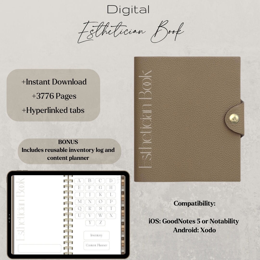 Digital Esthetician Client Record Book - Etsy