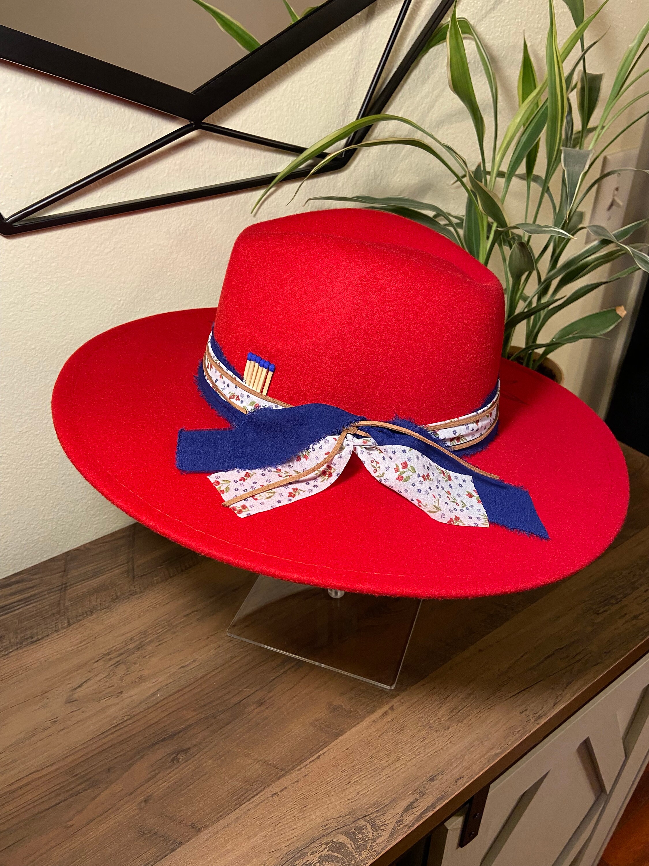 Custom Hand Burned Hat | Red Bull Skull and Flowers - Etsy