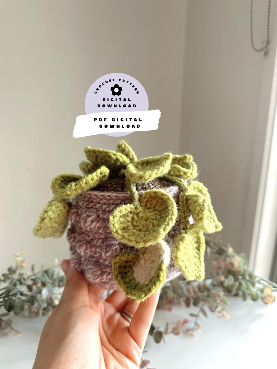 Crochet Pothos Plant Pattern | DIY Large Plant (PDF Pattern) - Etsy