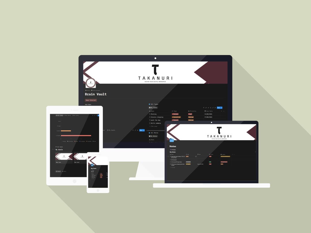 Brain Vault Notion Template - Etsy