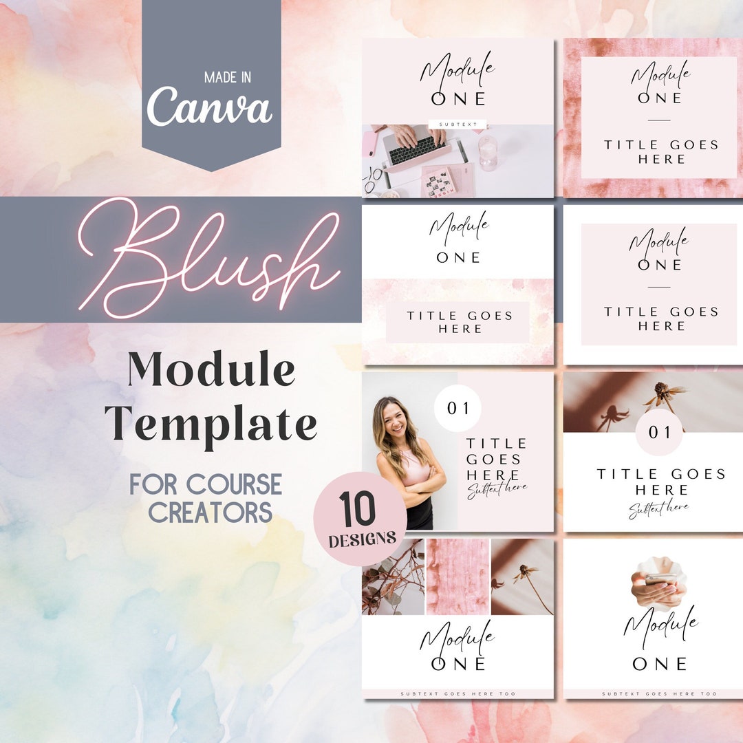 Module Cover Templates Set, Course Module Designs, Custom Module ...