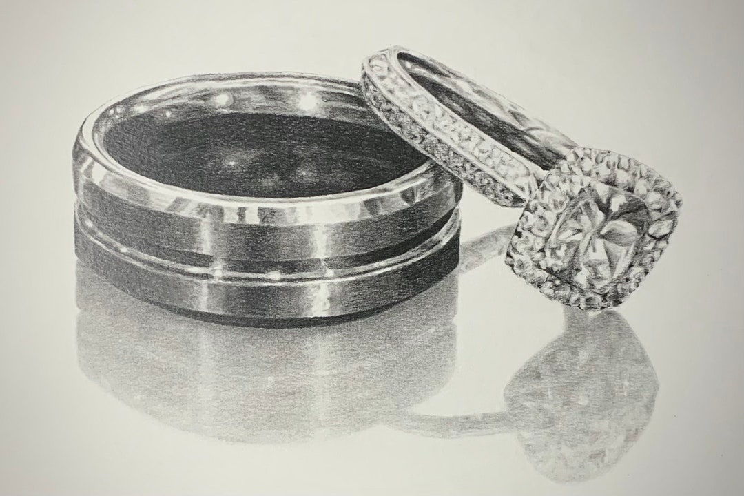 Custom Ring Drawing: Hand-sketched Art From Photo - Etsy