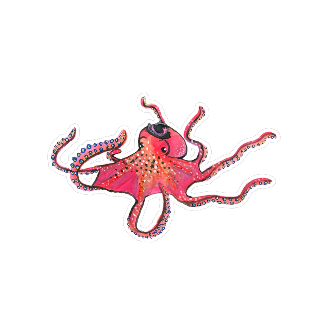 Octopus Vinyl Kiss-cut Stickers - Etsy