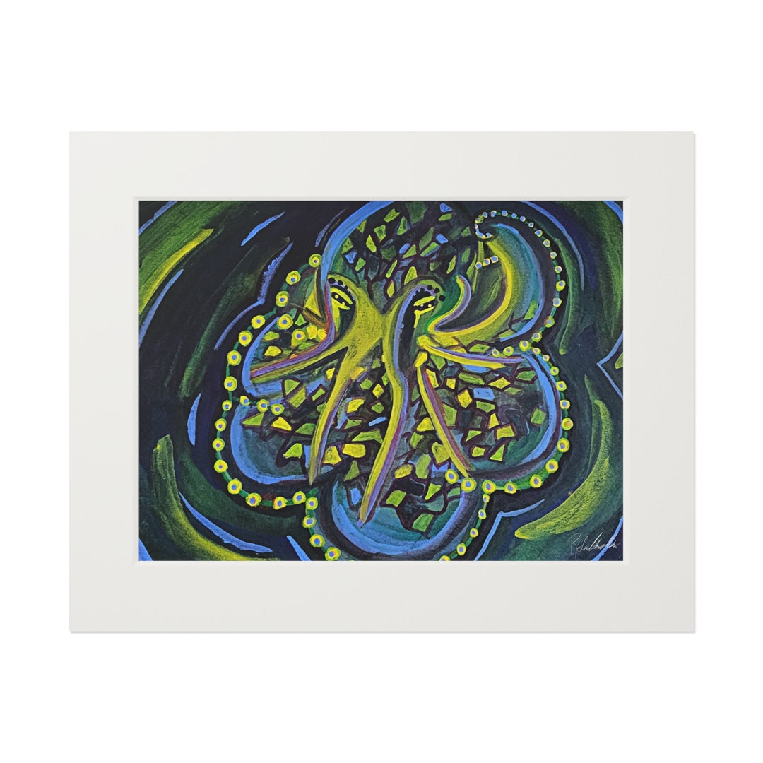 Octopus Fine Art Prints passepartout Paper Frame - Etsy