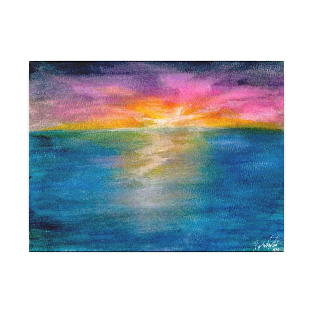 Sunrise Ocean Canvas Gallery Wrap - Etsy