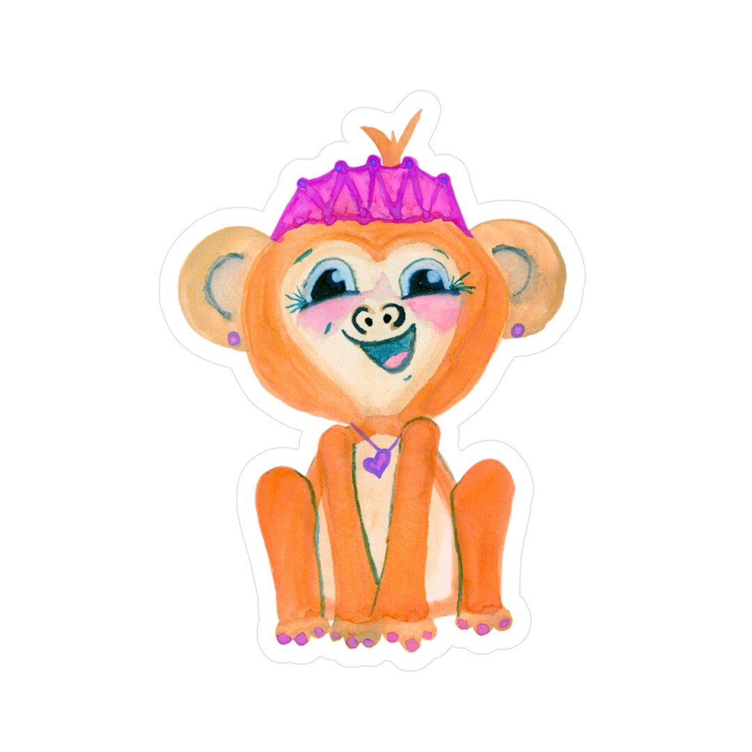 Monkey Vinyl Kiss-cut Decal Water, Scratch & Uv-resistant Satin Finish ...