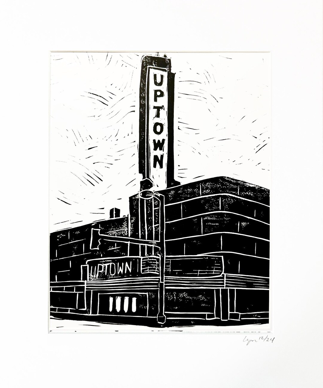 Uptown Theater Minneapolis Art Print: Handmade, Matted and Fits an ...